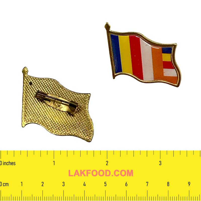 Buddhist Flag Lapel Pin / Tie Pin / Clip – LakFood