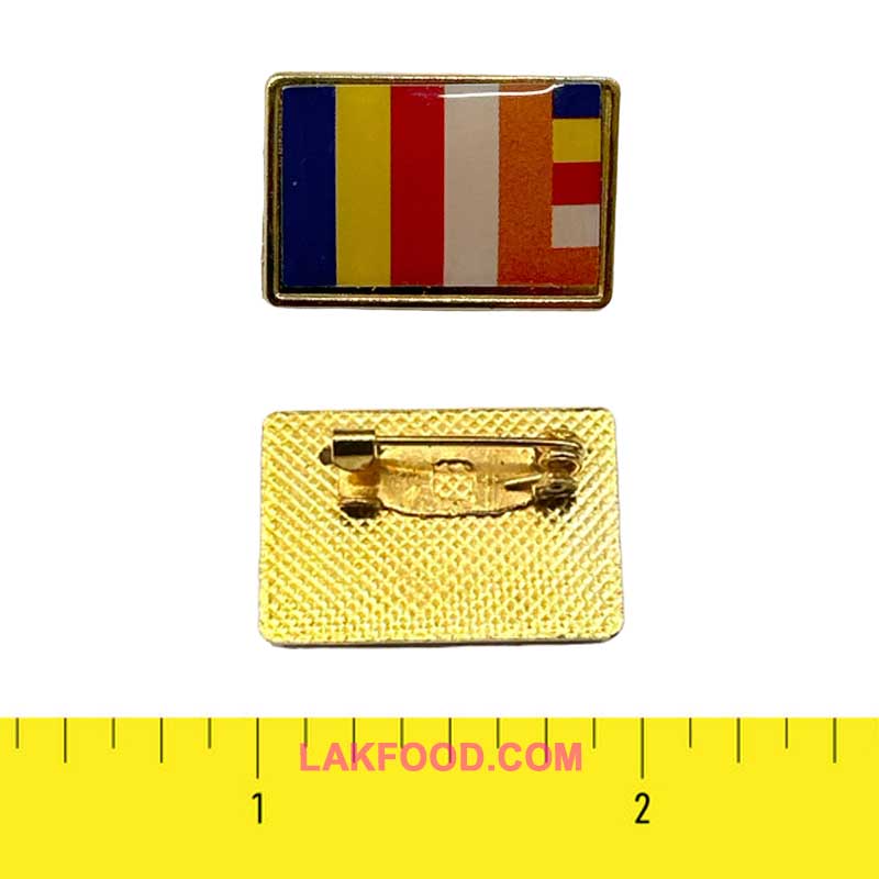 Buddhist Flag Lapel Pin / Tie Pin / Clip #2 – LakFood