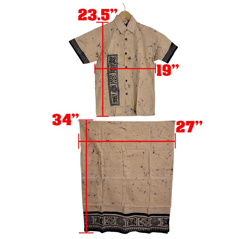 Kids - Batik Sarong & Shirt Kit (Size M) – LakFood