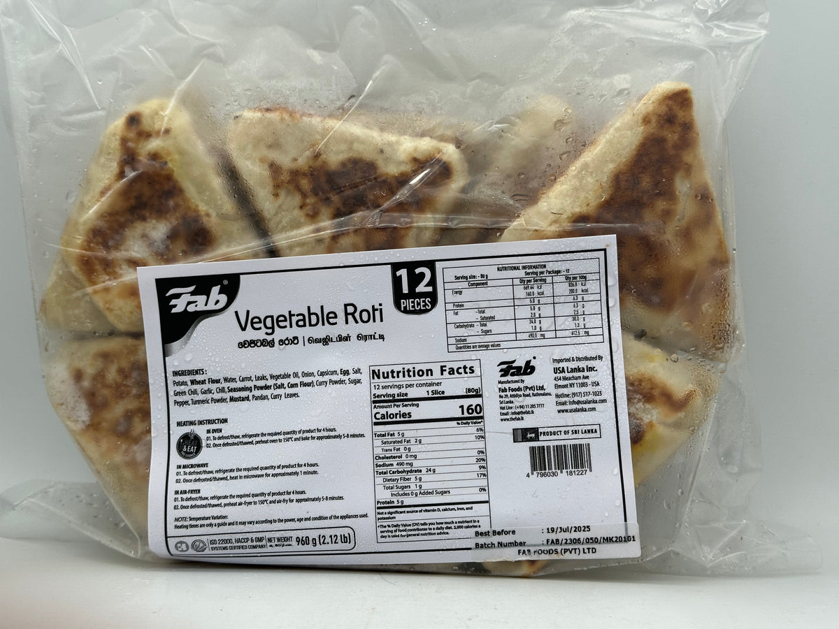 Fab Vegetable Roti Budget Pack 12-Pcs ** – LakFood