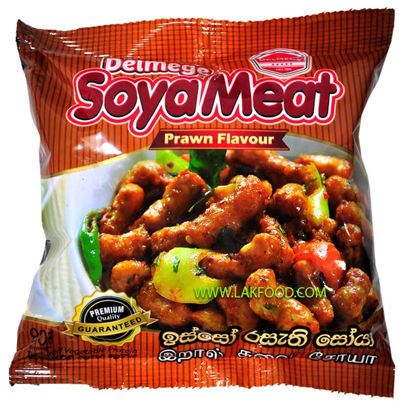 Delmege Soya Meat Prawn Flavor 90g – LakFood Delmege Soya Meat Prawn Flavor 90g – LakFood