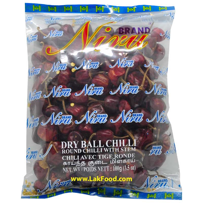 Niru Dried Red Ball Chilli Whole 100g – LakFood