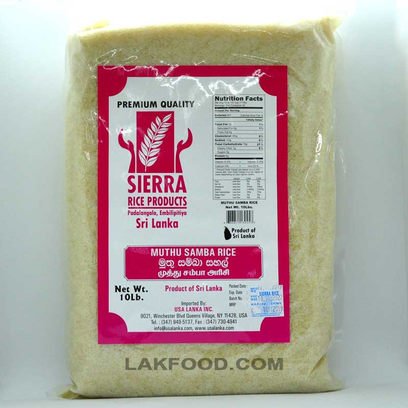 Sierra Muthu Samba Rice 10LB – LakFood