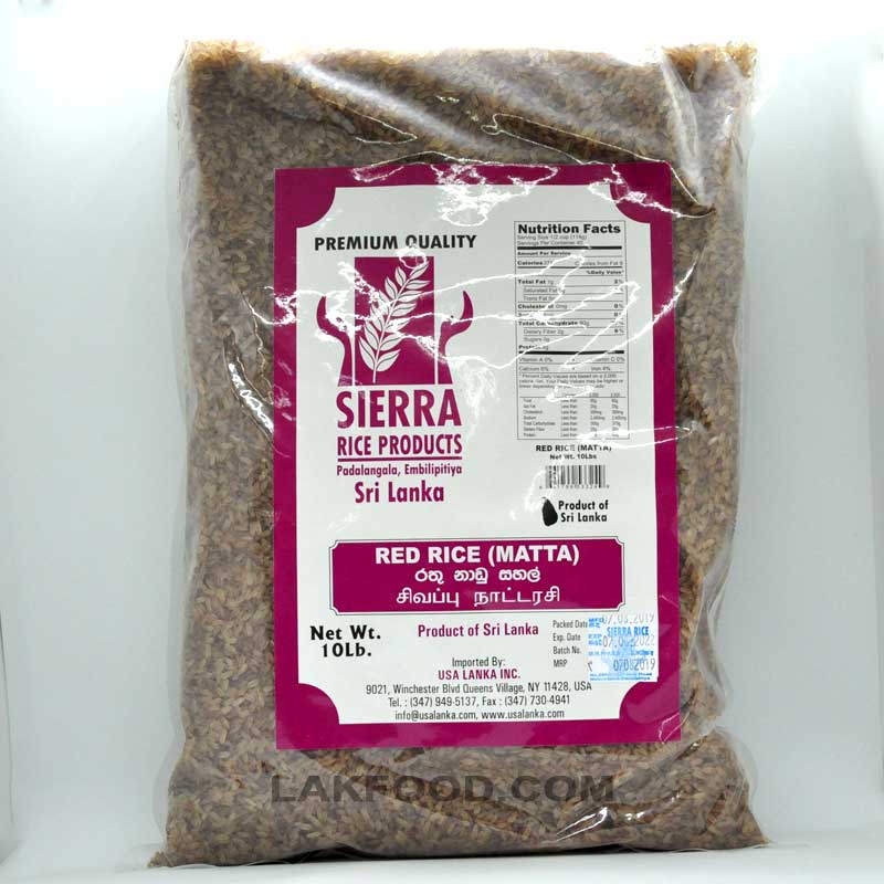 Sierra Red Nadu Rice (Matta) 10LB – LakFood