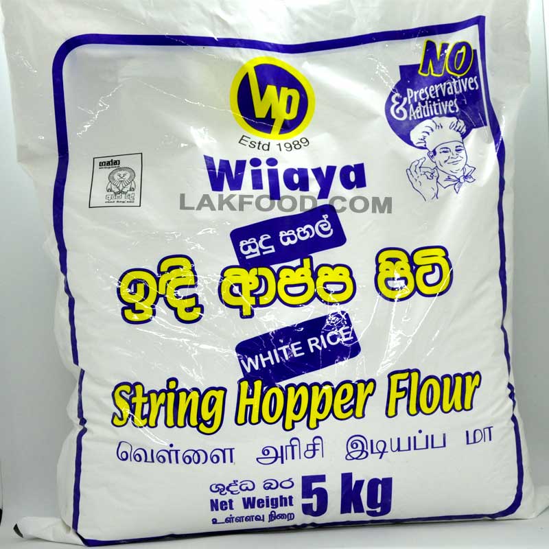 Wijaya White String Hopper Flour 5kg – LakFood
